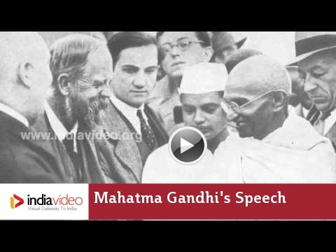 Gandhi, Speech, India, Video