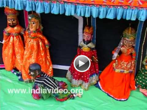 The puppets from Rajasthan do dance, Craft, Haryana, India Video
