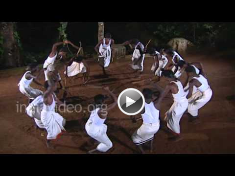 Kolkali, Folk art, Malabar, Art form, Men, Kerala, India , Video