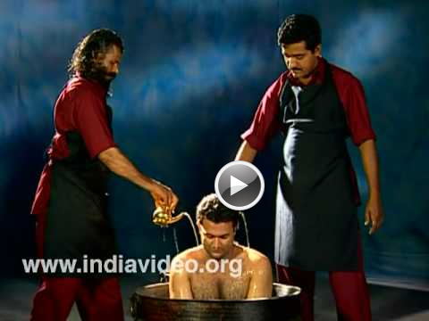 Avagaha sweda - sudation treatment in Ayurveda, India, Kerala Videos