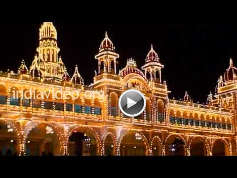 Mysore Palace, Wodeyar dynasty, Karnataka, India, Video
