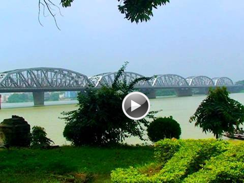 Bally Bridge Vivekananda Setu, Calcutta, Kolkata, West Bengal, Video
