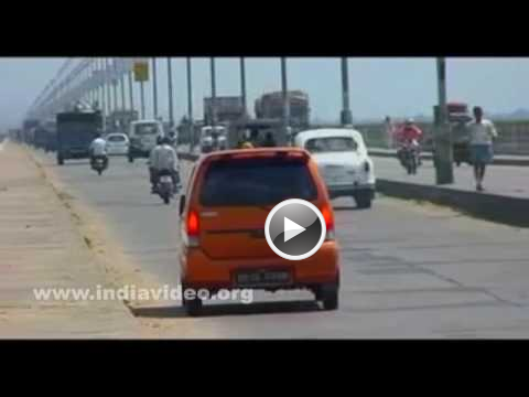 Mahatma Gandhi Setu, longest river bridge, Patna, Bihar, India, Video