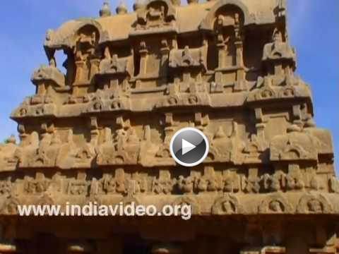 Ganesh Ratha, Chariot, Mahabalipuram, Chennai Tamil Nadu, India, Video