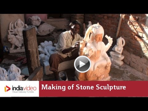 Making Stone Sculptures, Madhya Pradesh, India, Video