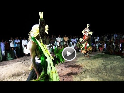 Padayani, Patayani, Ritual art form, Bhadrakali temple, South India, Video